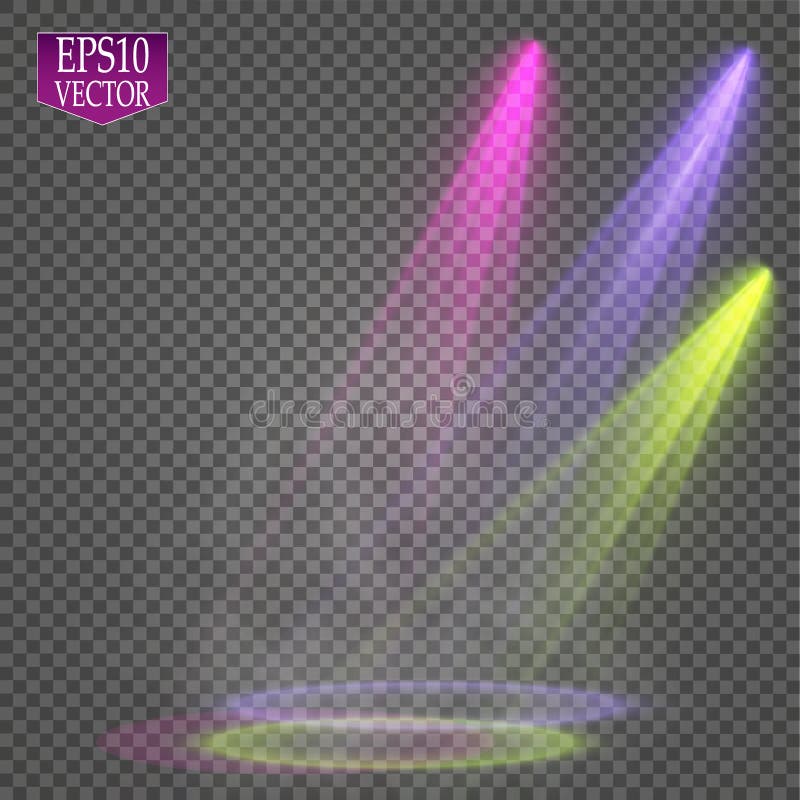 Vector Spotlights. Scene. Light Effects. Stock Vector - Illustration of ...