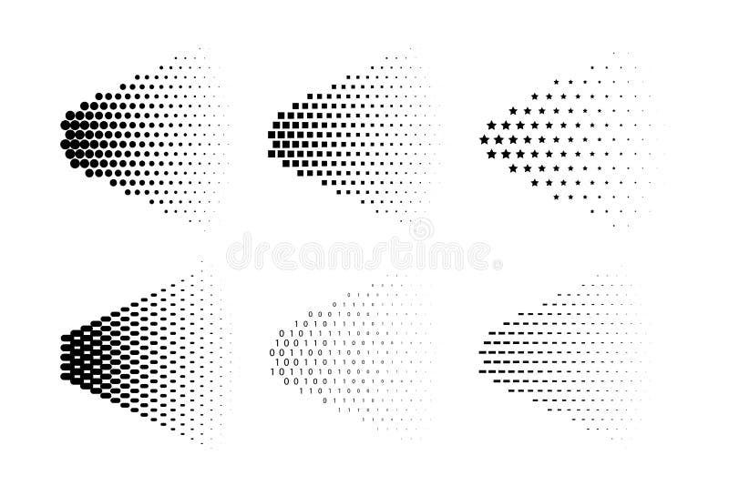 Vector Spray Halftone Made of Different Symbols. Spray Halftone Set ...