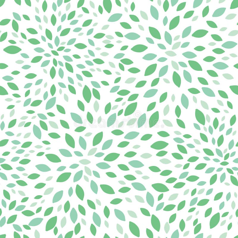 Vector Spring Green Leaves Bursts Seamless Repeat Pattern Design ...