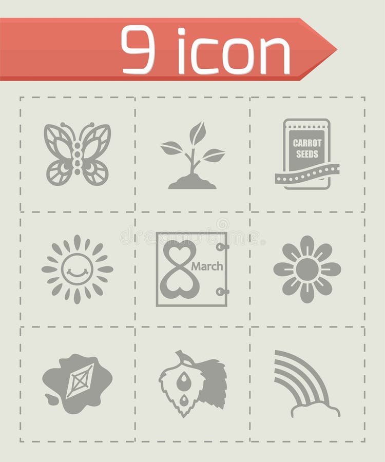 Vector Spring icon set stock vector. Illustration of icon - 62962055