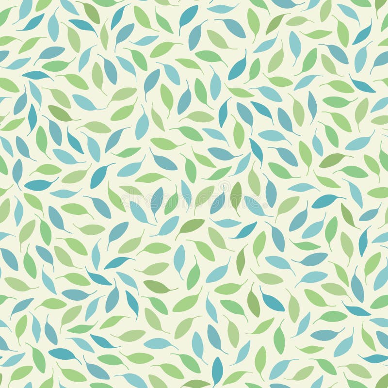 Vector Spring Leaves Seamless Repeat Pattern Background. Stock Vector ...