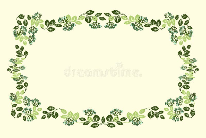 Vector Spring Rectangular Frame with Seamless Pattern Brush with ...