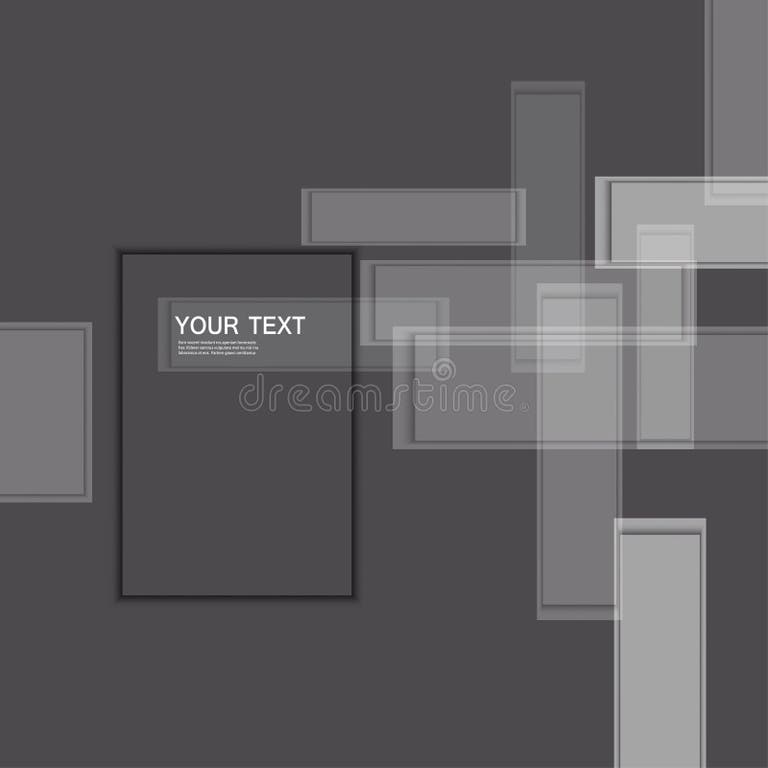 Vector Square Background. Grey Abstract Geometry Design Stock Vector ...