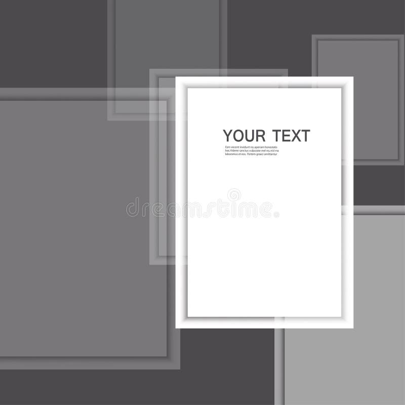Vector Square Background. Grey Abstract Geometry Design Stock Vector ...