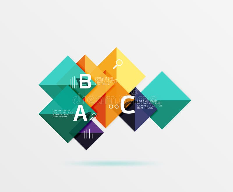 Square Banner Geometric Template Stock Vector - Illustration of frame ...