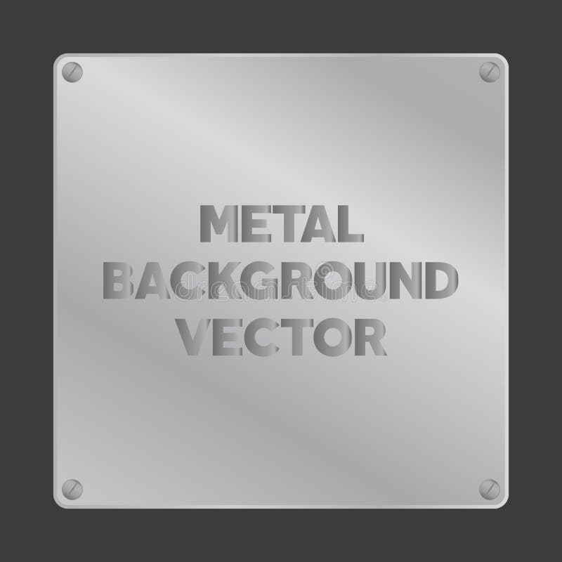 Vector Square Brushed Metal Steel Nameplate with Screws Stock Vector ...