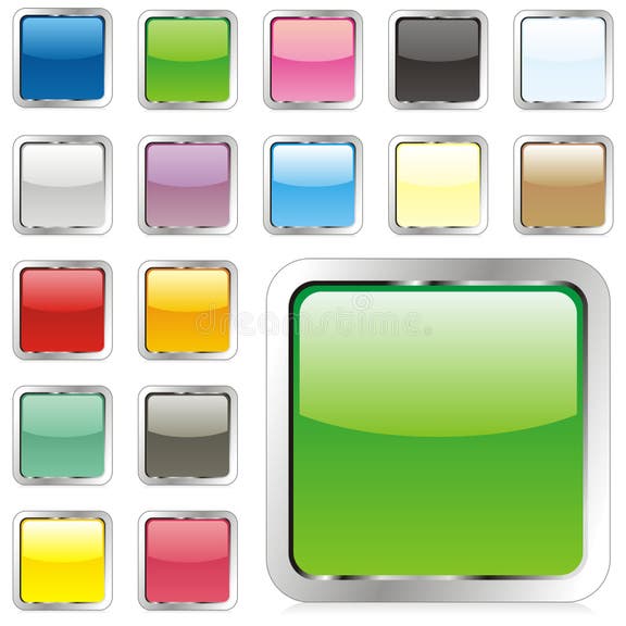 Vector square buttons stock vector. Illustration of button - 9925991