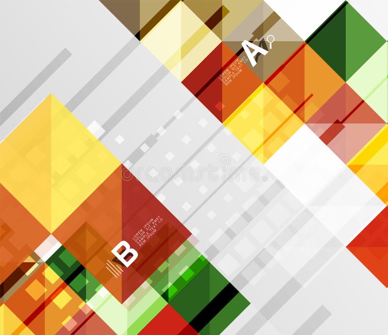 Vector Square Elements on Gray Abstract Background with Infographics ...