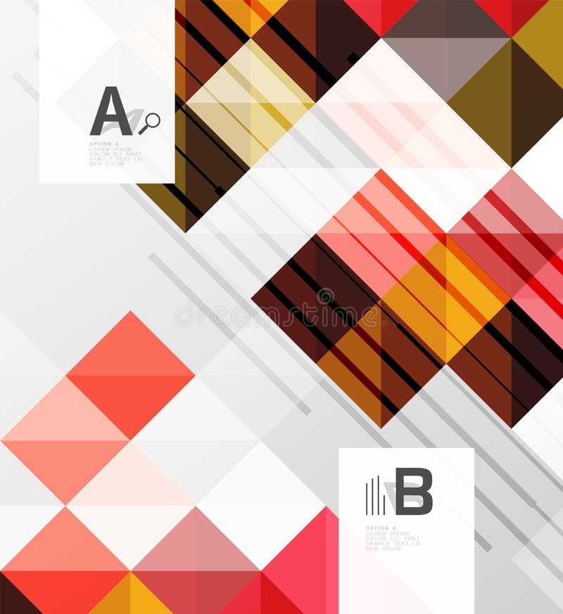 Vector Square Elements on Gray Abstract Background with Infographics ...