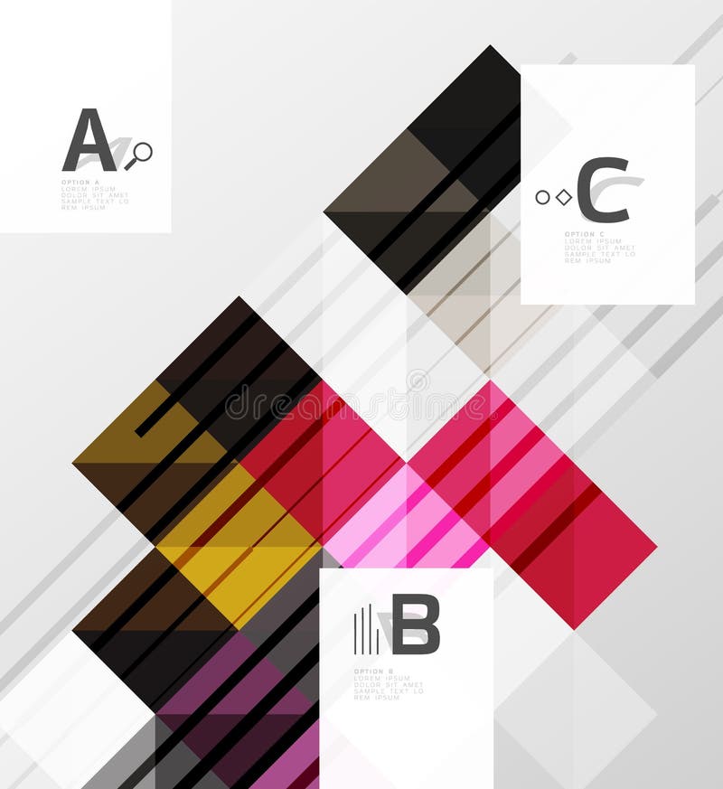 Vector Square Elements on Gray Abstract Background with Infographics ...