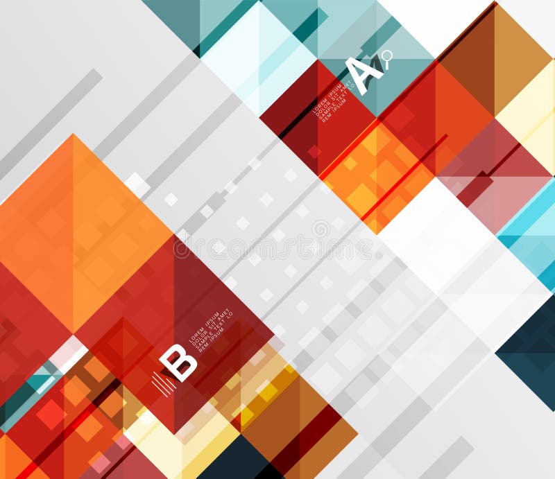 Vector Square Elements on Gray Abstract Background with Infographics ...