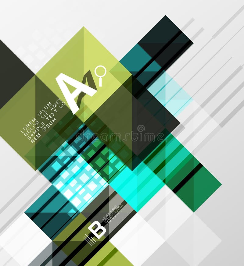 Vector Square Elements on Gray Abstract Background with Infographics ...