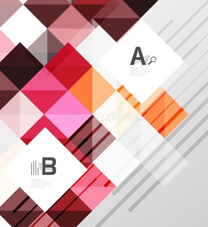 Vector Square Elements on Gray Abstract Background with Infographics ...