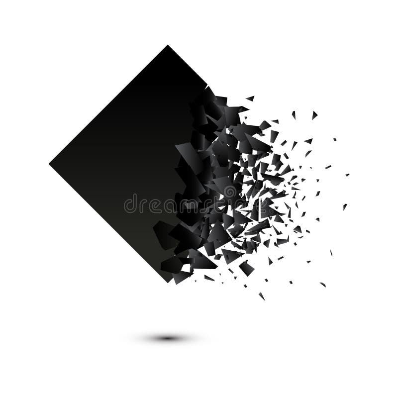Vector Square Explosion Design on White Background Stock Vector ...