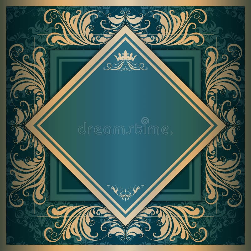 Vector Square Frame with Filigree Ornament Stock Vector - Illustration ...