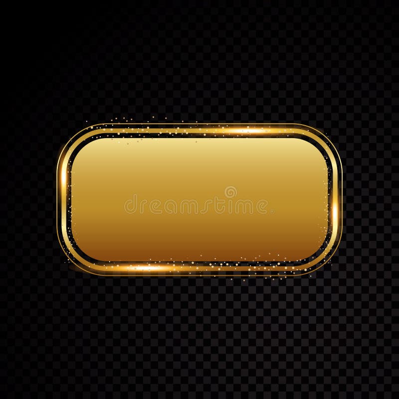 Vector Square Frame. Shining Banner. on Black Transparent Background ...