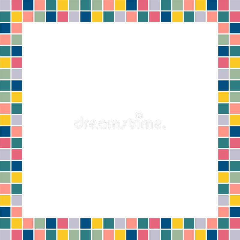 Vector Square Frame for Text. Colorful Stylish Geometric Empty ...