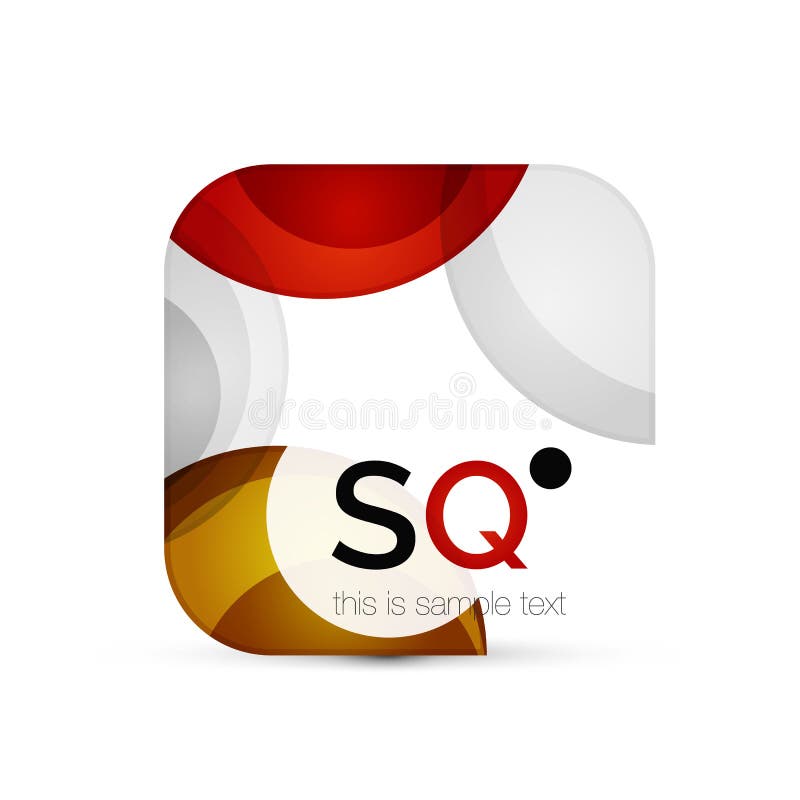 Vector Square Geometric Abstract Business Emblem Stock Vector ...