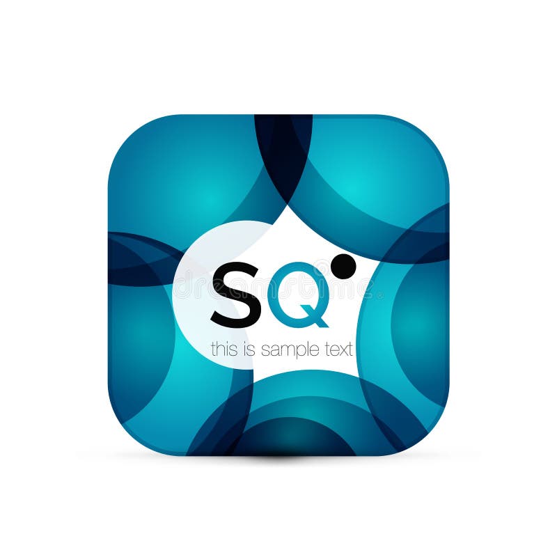 Vector Square Geometric Abstract Business Emblem Stock Vector ...