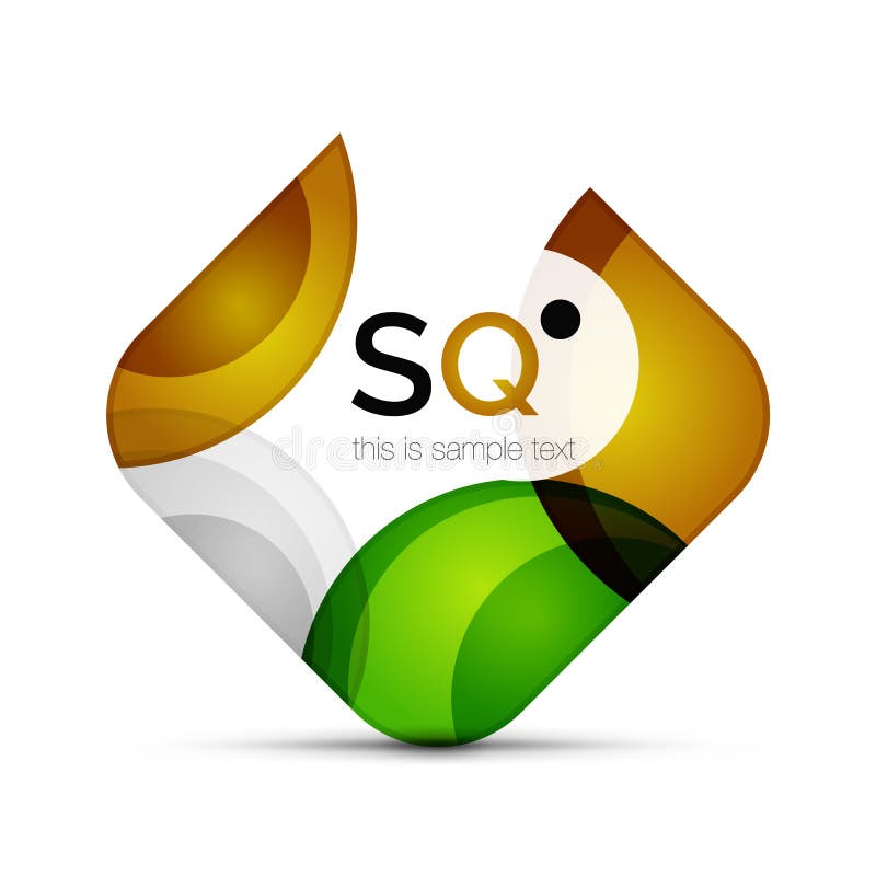 Vector Square Geometric Abstract Business Emblem Stock Vector ...