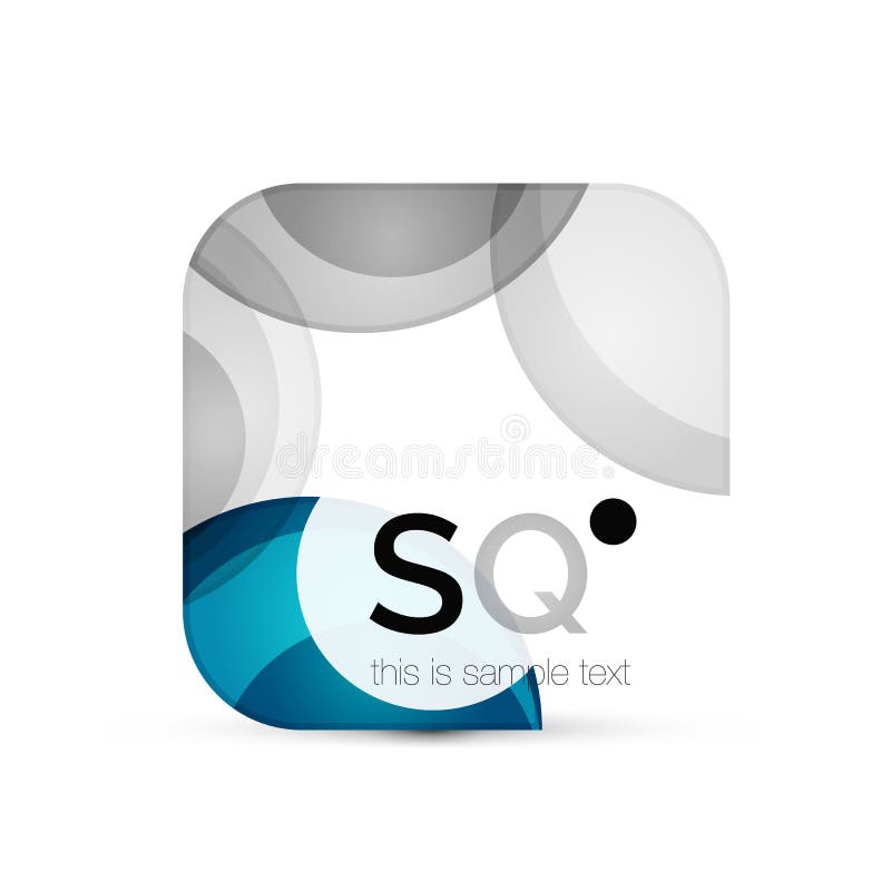 Vector Square Geometric Abstract Business Emblem Stock Vector ...