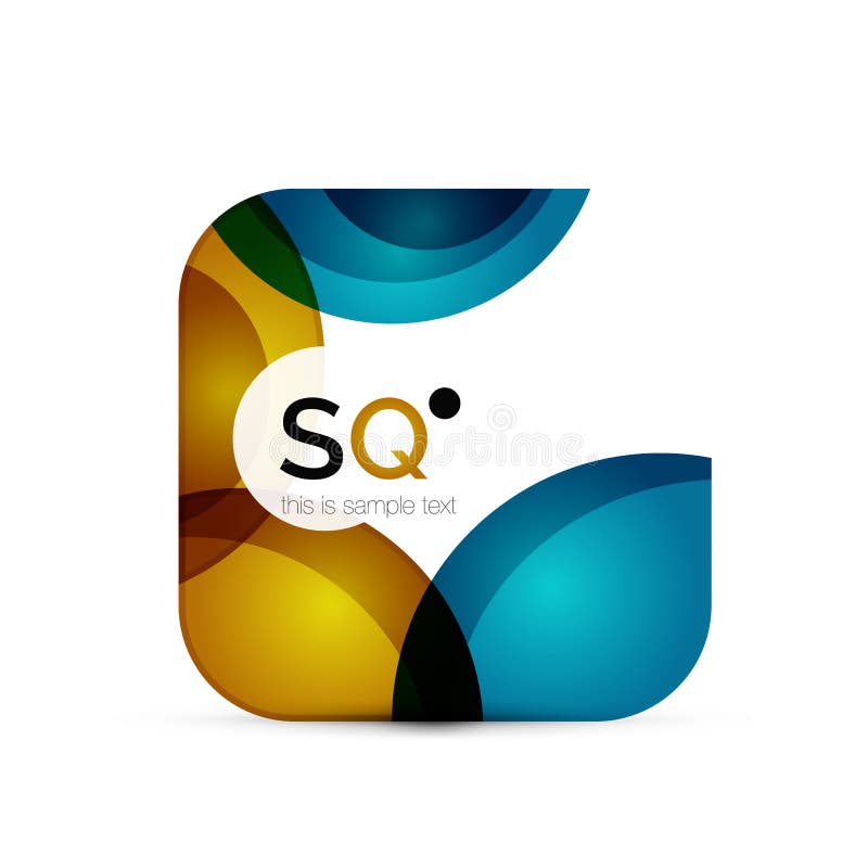 Vector Square Geometric Abstract Business Emblem Stock Vector ...