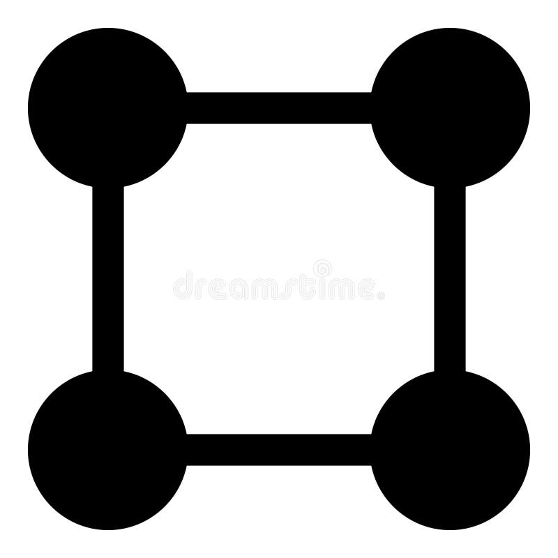 Vector Square Grid Centers Flat Icon Illustration Stock Vector ...