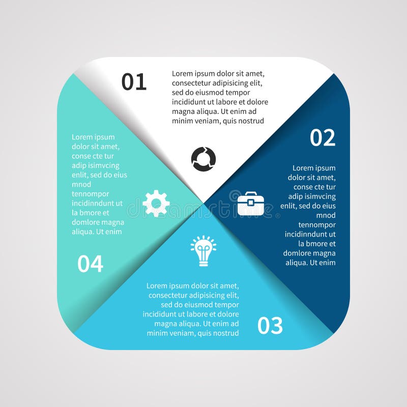 Vector Square Infographic. Template for Cycle Stock Vector ...
