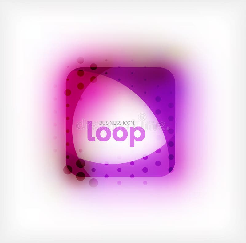 Vector Square Loop Business Symbol, Geometric Icon Created of Waves ...