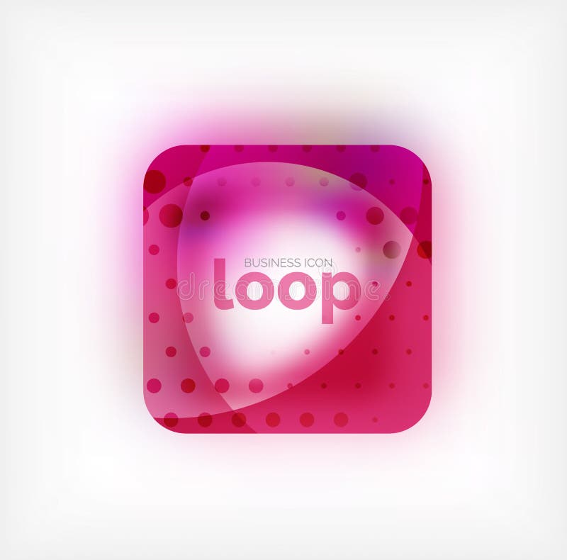 Vector Square Loop Business Symbol, Geometric Icon Created of Waves ...