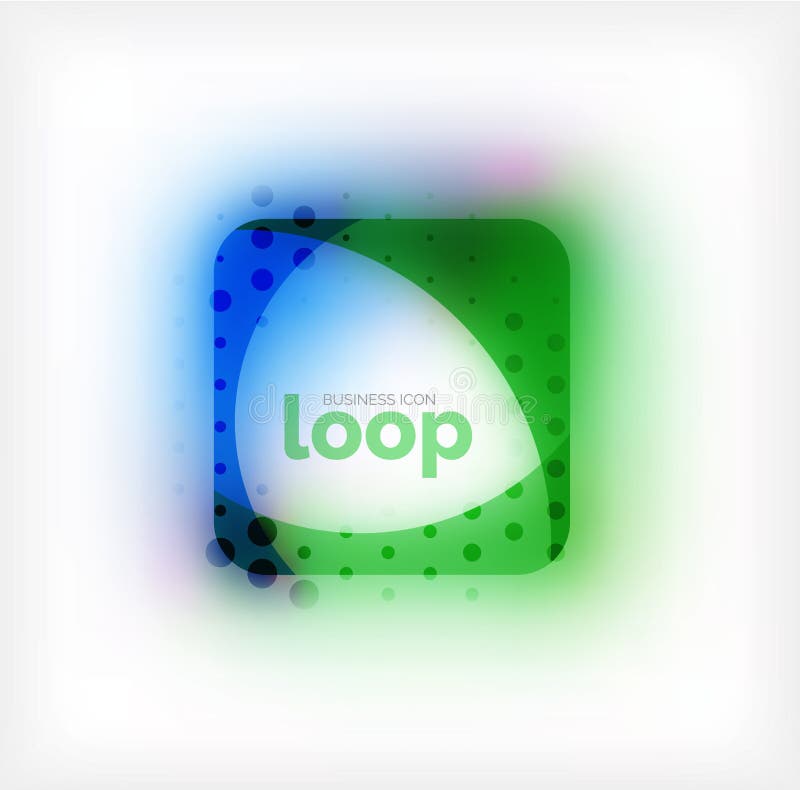 Vector Square Loop Business Symbol, Geometric Icon Created of Waves ...