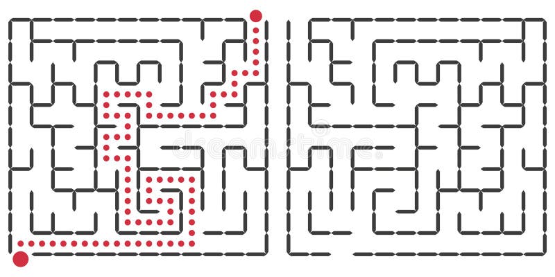 Vector Square Maze. a Fun Educational Game for Developing Coordination ...