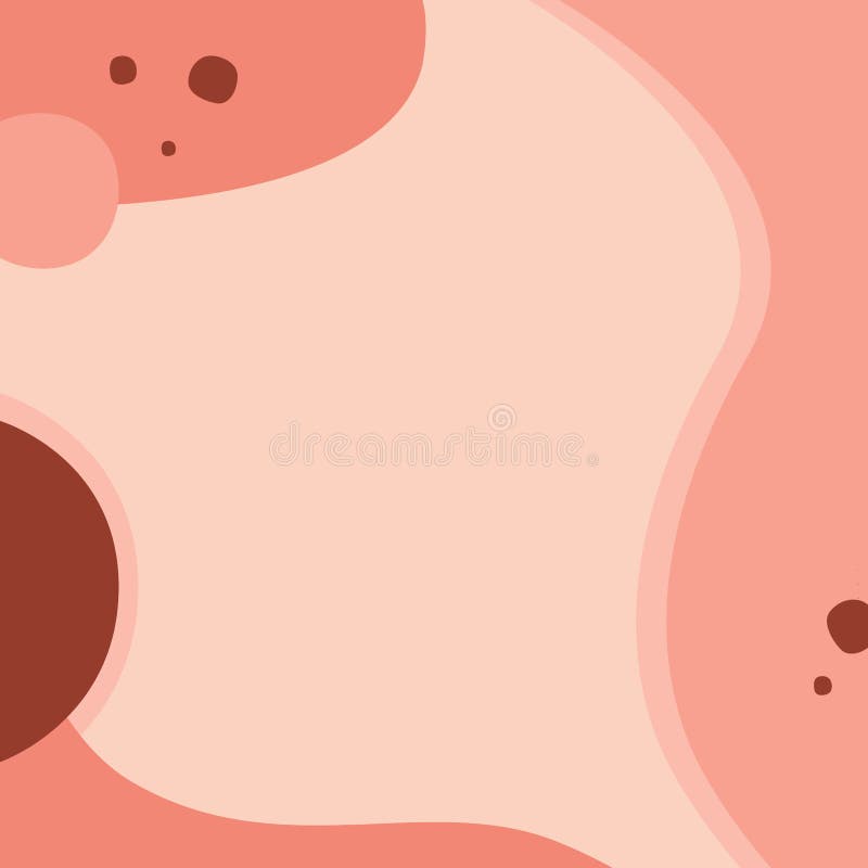 Vector of Square Pink or Peach Background with Abstract Shapes and Copy ...