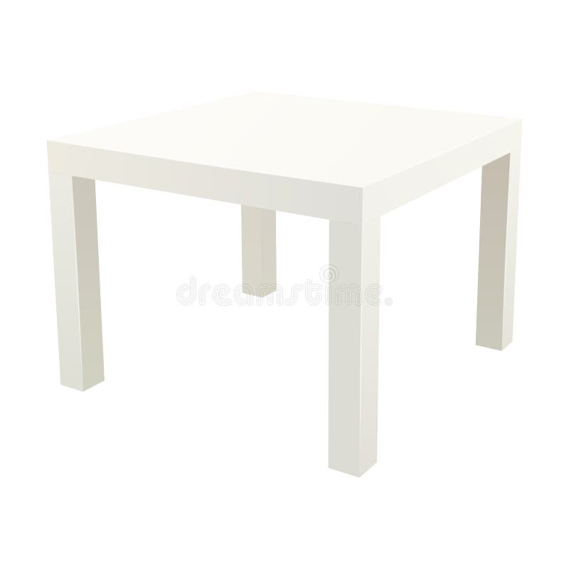 Vector Square Side Table Illustration Stock Vector - Illustration of ...