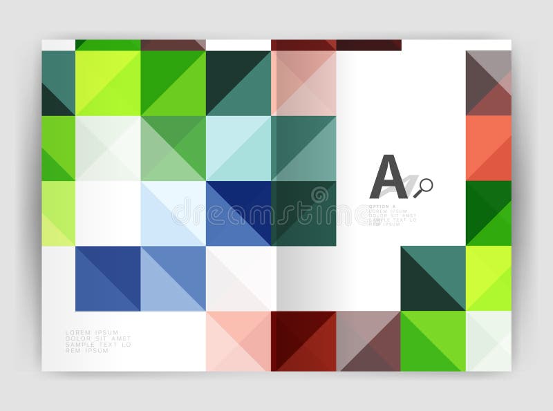 Vector Square Template Background Stock Vector - Illustration of ...