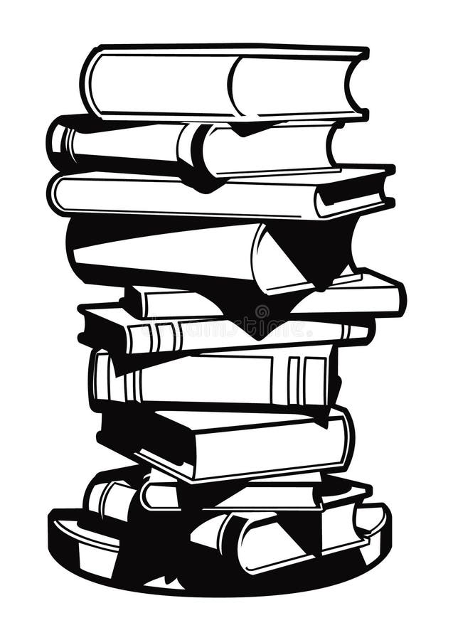 Vector stack of books stock illustration. Illustration of books - 22533554
