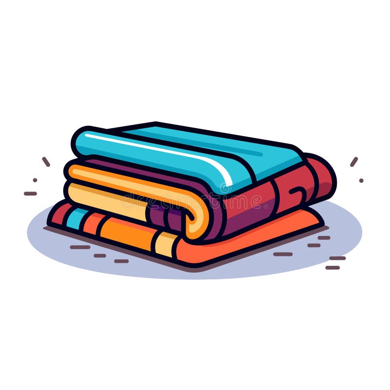 Vector of a Stack of Books in a Minimalist Flat Vector Icon Style Stock ...