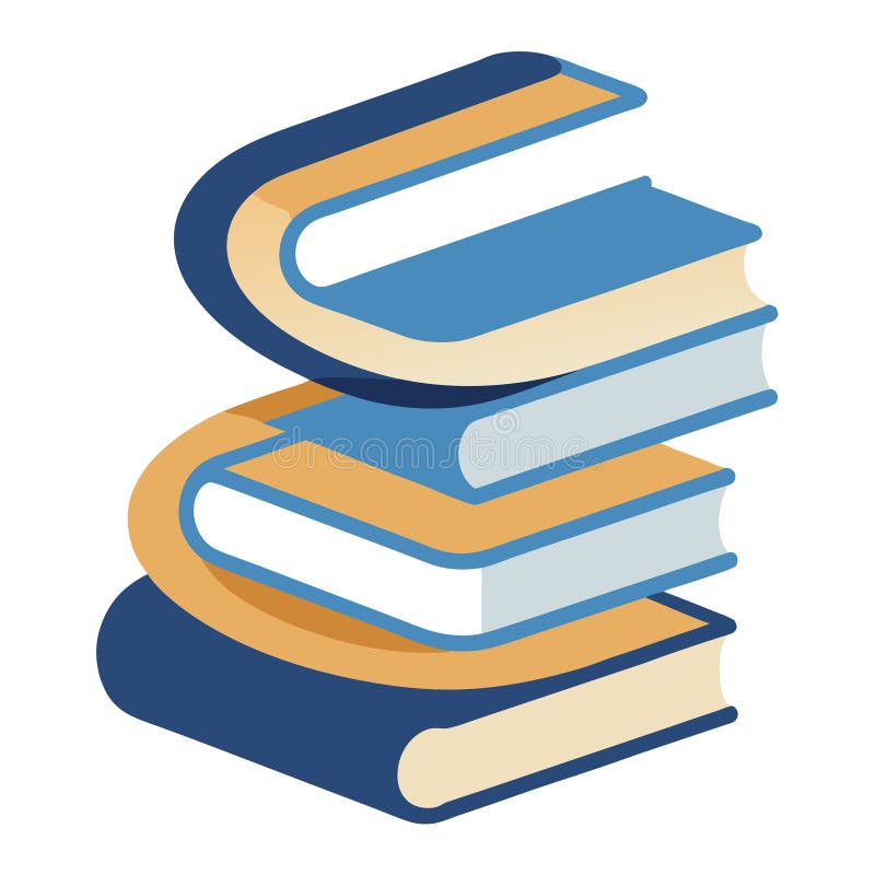 Stack of Books Vector Illustration, Reading, Education and Knowledge ...