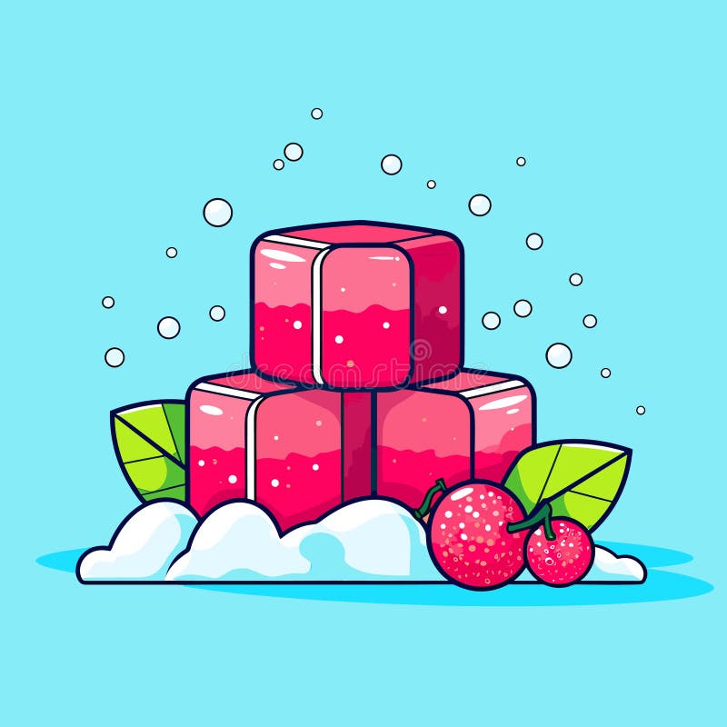 Vector of a Stack of Pink Cubes on a Snowy Background Stock Vector ...