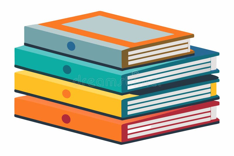 A Vector Stack of Ring Binder Book or Notebook Isolated Stock Vector ...