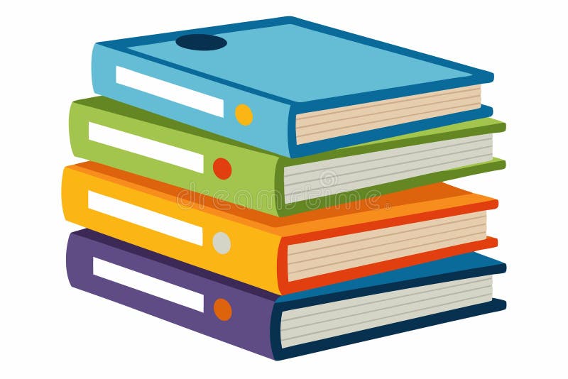 A Vector Stack of Ring Binder Book or Notebook Isolated Stock Vector ...