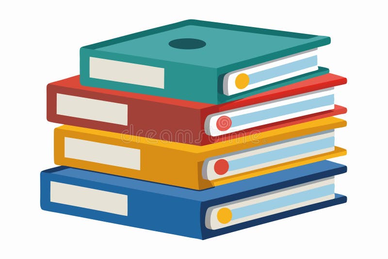 A Vector Stack of Ring Binder Book or Notebook Isolated Stock Vector ...