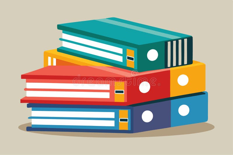 A Vector Stack of Ring Binder Book or Notebook Isolated Stock Vector ...