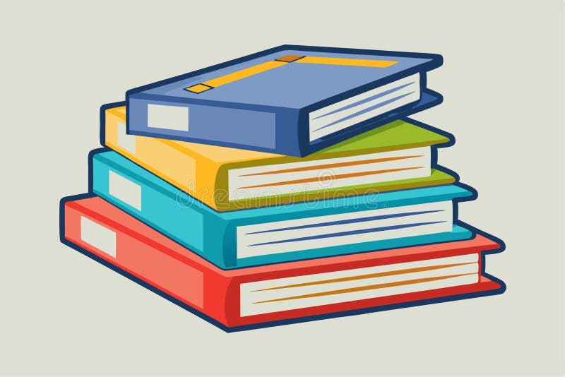 A Vector Stack of Ring Binder Book or Notebook Isolated Stock Vector ...