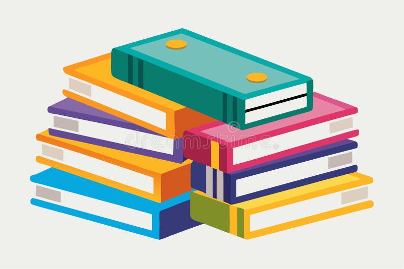 A Vector Stack of Ring Binder Book or Notebook Isolated Stock Vector ...