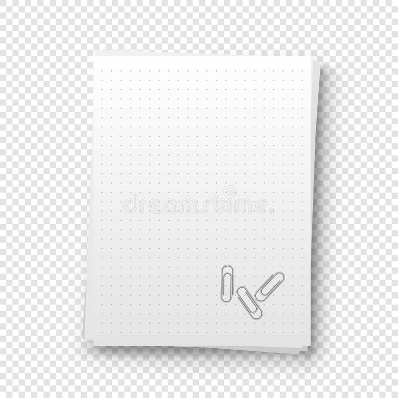 Vector Stack of White Lined Paper Sheet. Realistic Notebook Pages with ...