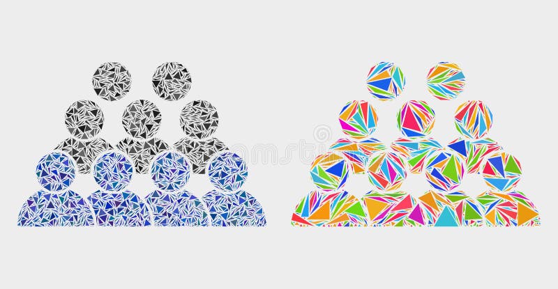 Vector Staff Mosaic Icon of Triangles Stock Vector - Illustration of ...