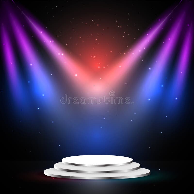 Vector Stage Scene with Glitter Stock Vector - Illustration of ...