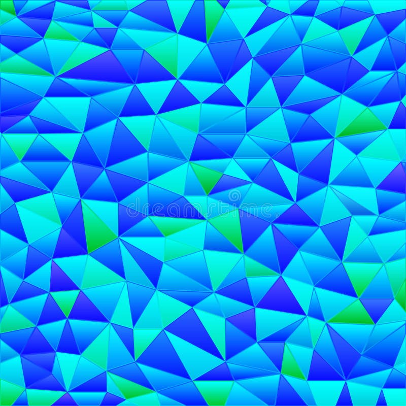 Vector Stained-glass Triangle Mosaic Background - Dark and Light Blue ...