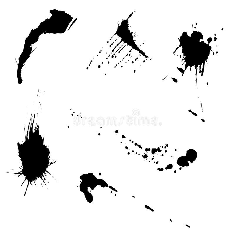 Vector Stains, Splashes, Blots Stock Vector - Illustration of dirt ...